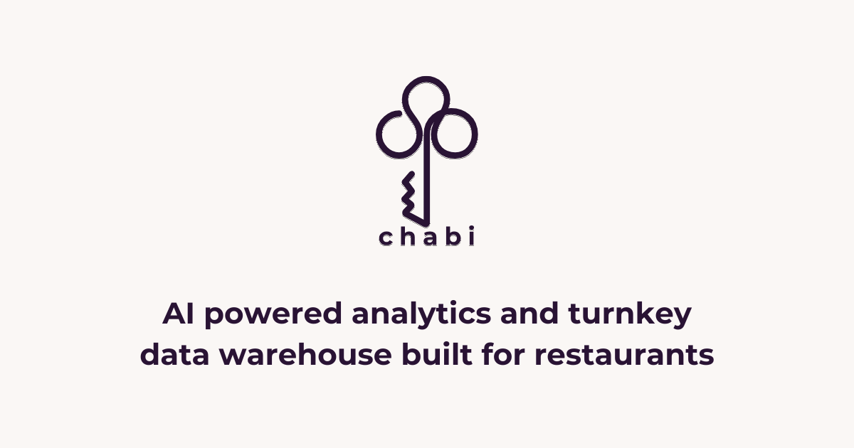 Chabi: State of the art data platform for restaurants
